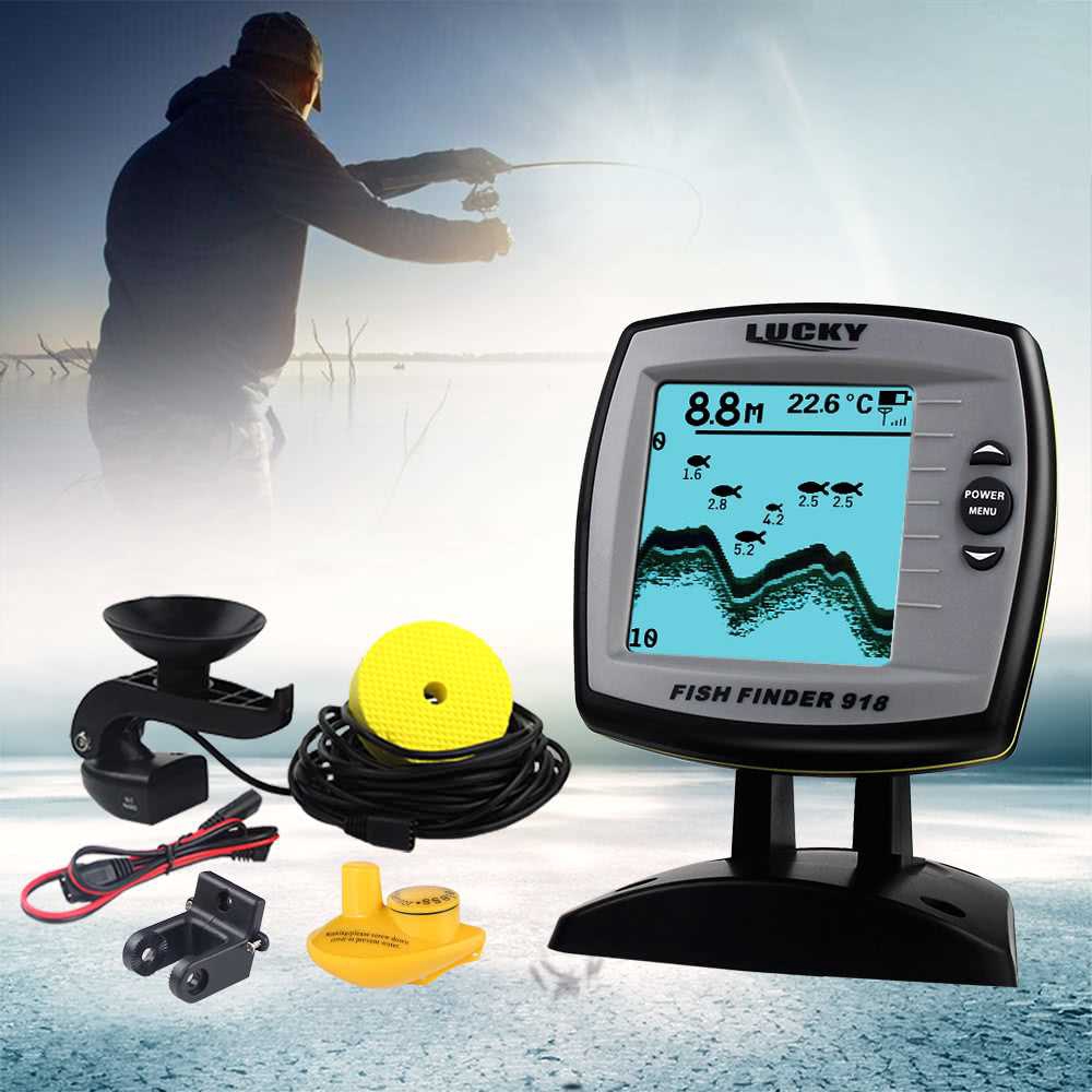 LUCKY 2-in-1 Fish Finder Fishfinder Depth Sounder Sensor Fish Detector ...