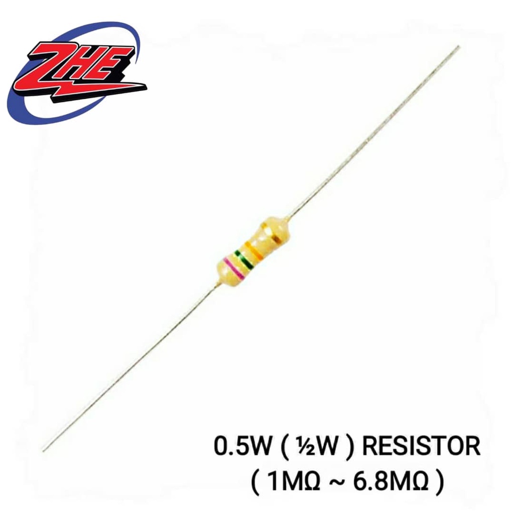 RESISTOR 1M ~ 6.8M 0.5W ( ½W ) 5%TOLERANCE ( 1MΩ ~ 6.8MΩ ) / RESISTANCE ...
