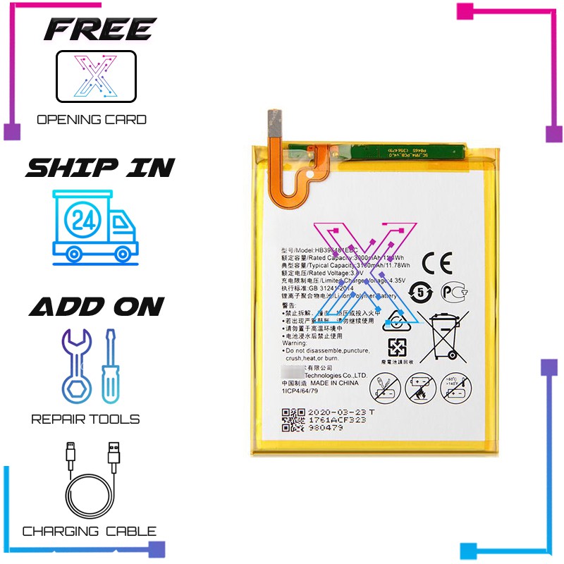 Battery Bateri HB396481EBC For HONOR 5X / G8 / Y6 2 (3000 mAh) | Shopee ...