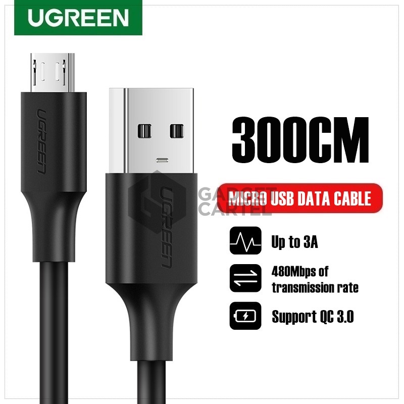 Micro USB 3.0 charging and data sync cable 3m long Ugreen 60827 ...