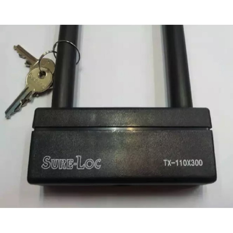 SURE-LOC MT300 Hardened Steel Long-Shackle U-Lock for Glass Door ...