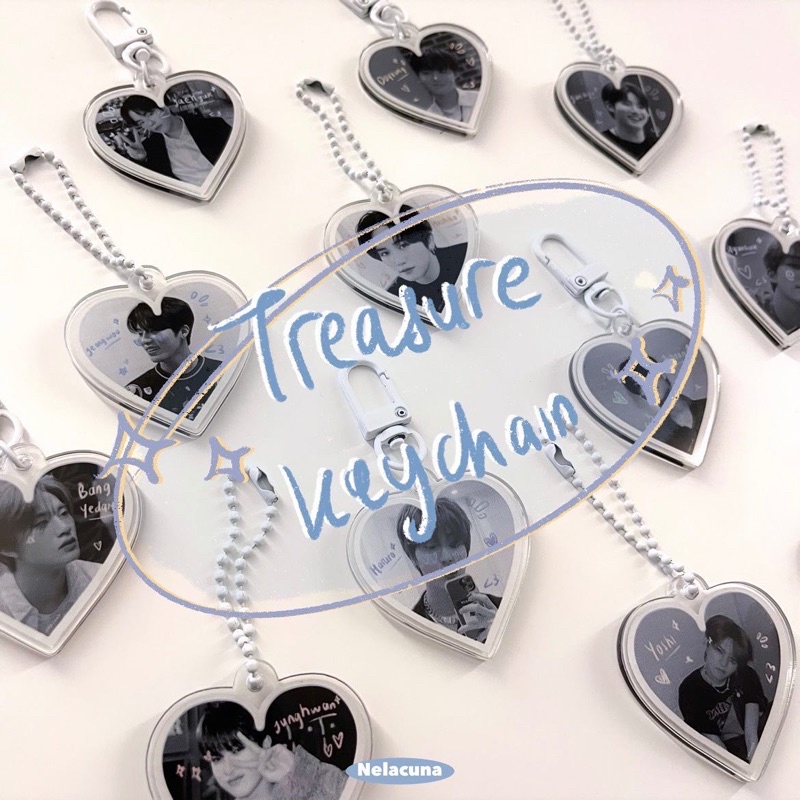 GANTUNGAN Treasure YG Keychain | Keychain Acrylic Keyring Kpop Korean ...