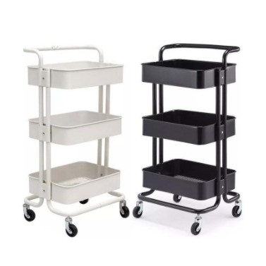 Troli barang 3 Tingkat 3 Tier Multi-functional Trolley Storage Troli ...