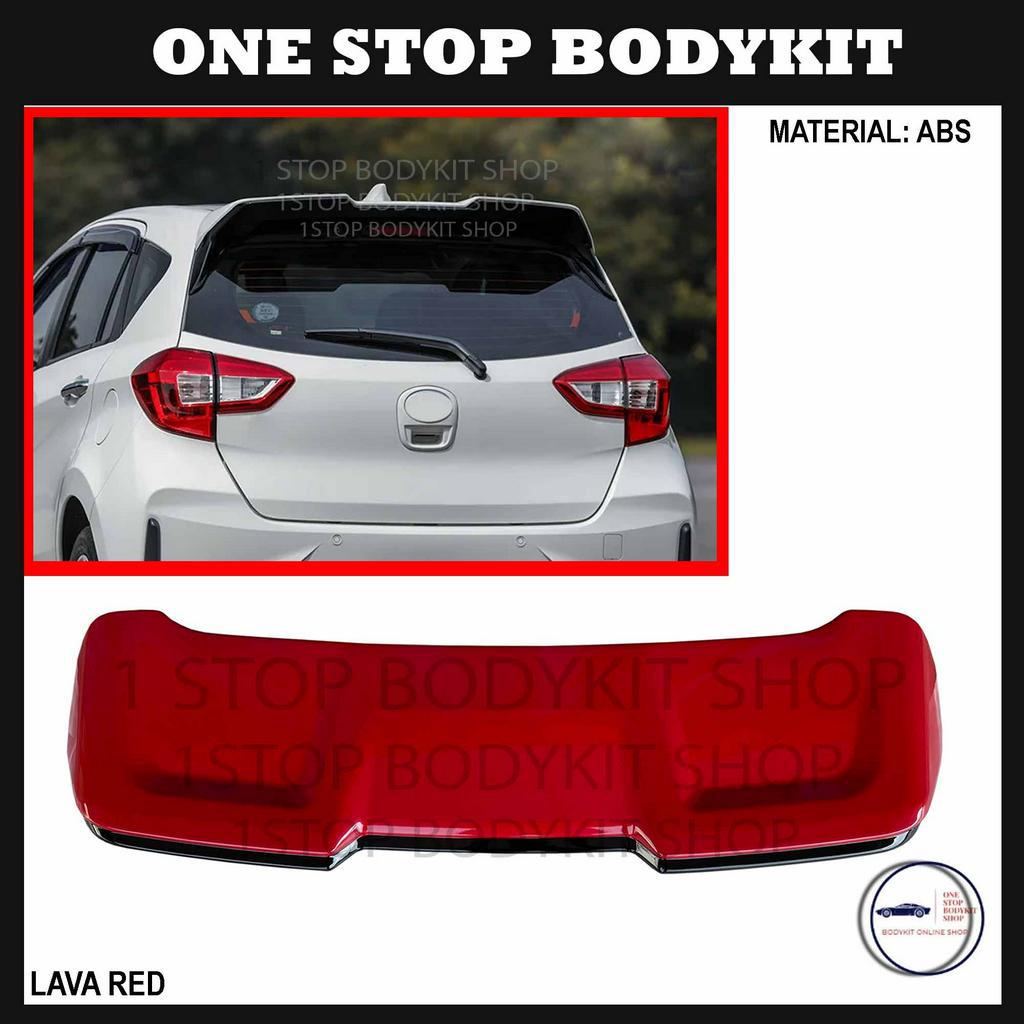 PERODUA MYVI 2022 GEAR UP REAR TRUNK ROOF SPOILER ABS SKIRT LIP BODYKIT ...