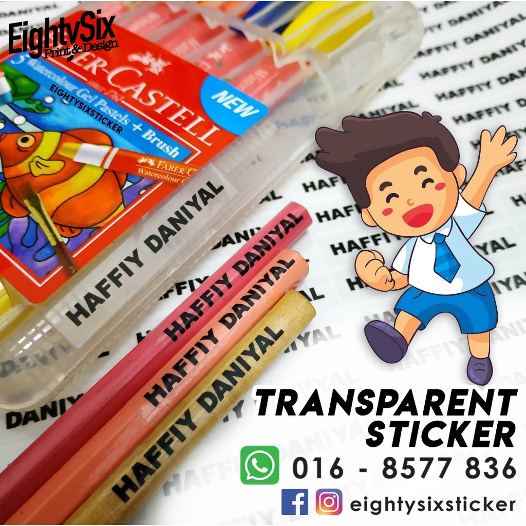 sticker nama sekolah Saiz A4 dan A3 | Shopee Malaysia