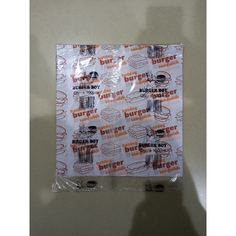 Cap burger boy (burger wraping paper) | Shopee Malaysia