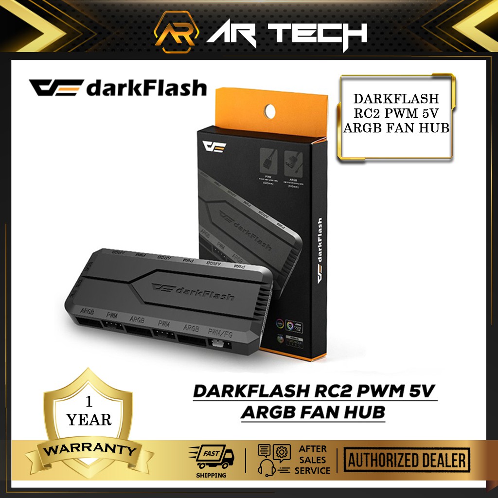 darkFlash RC2 PWM 5V ARGB Fan Hub (6 ARGB & 6 PWM) | Shopee Malaysia