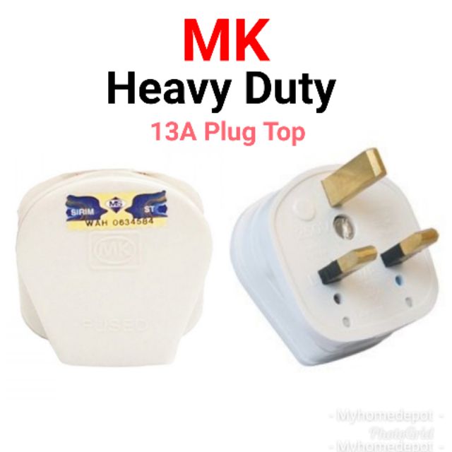MK Heavy Duty 13A Safety Plug Top | Shopee Malaysia