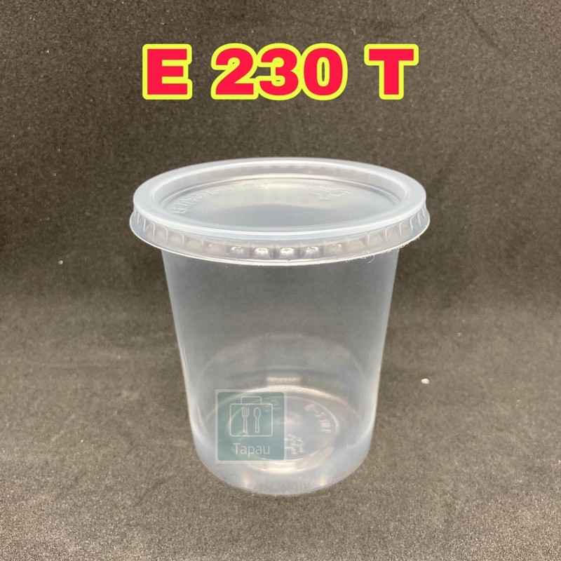 Tapau - EC 8oz PP Round Container [ 100pcs± ] E230T - Disposable Plastic Food Container - 8 oz ...