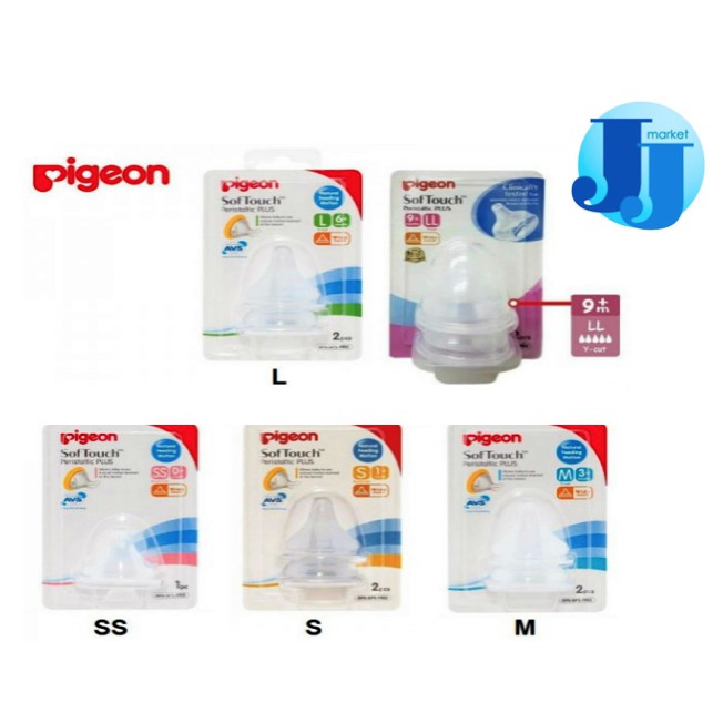 Pigeon SofTouch Peristaltic Plus Wide-Neck Nipple(2pcs) | Shopee Malaysia