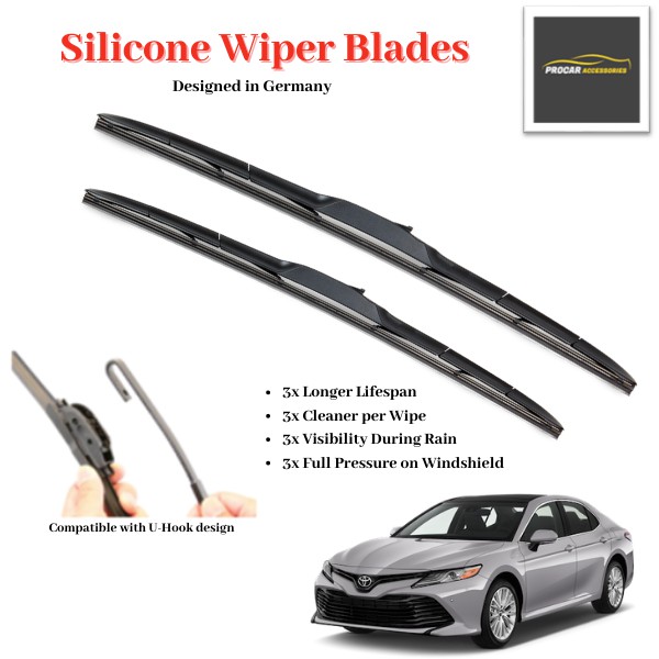 Toyota Camry (2018 - Present) Designed in Germany Silicone Car Wiper (1 ...