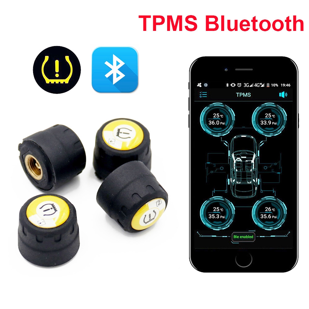 TPMS Bluetooth 4.0 Universal External Tyre Pressure Monitoring System ...
