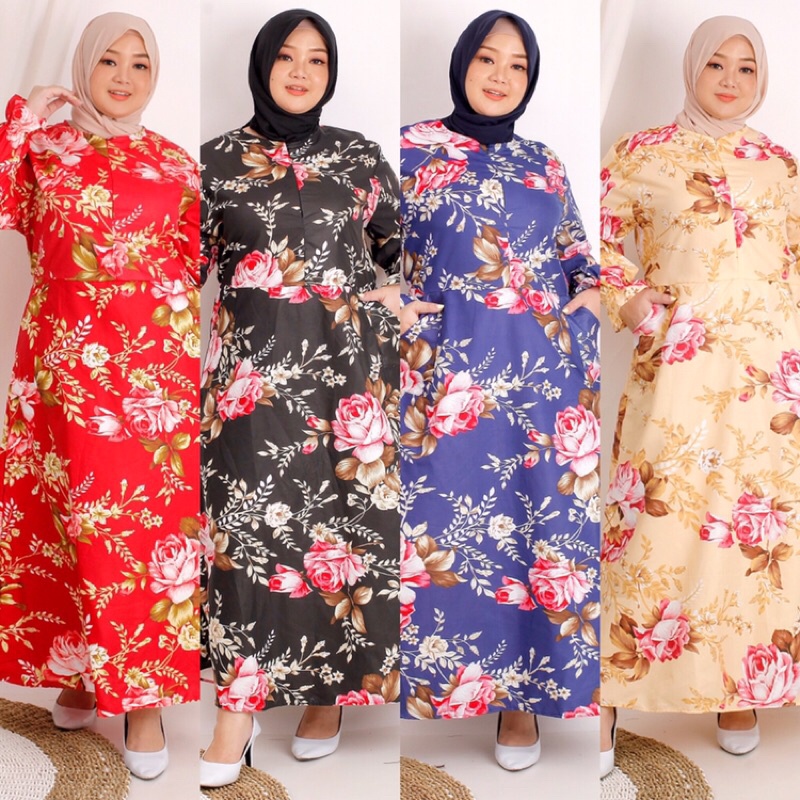 KATUN Gamis BIG SIZE LD120 XXL/XXXL Jumbo Jelita cotton [1KG=3pcs ...