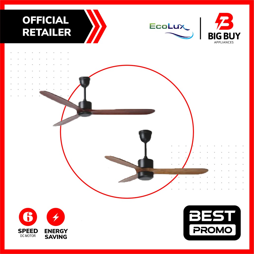 ECOLUXE ECO-378 60" 3 Blades Ceilling fan With DC Motor | Shopee Malaysia