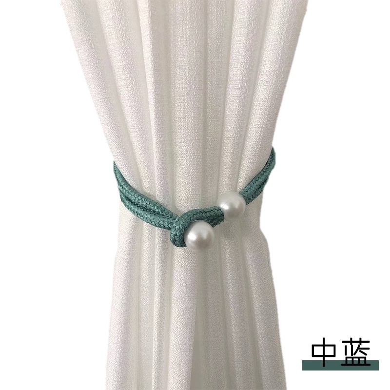 New curtain binding free of punching New night pearl binding curtain ...