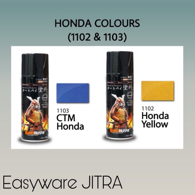 SAMURAI 1102 METALLIC HONDA YELLOW & 1103 METALLIC HONDA BLUE 400ml ...