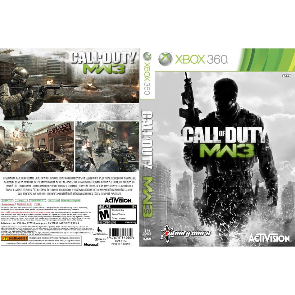 XBOX 360 OFFLINE GAMES CALL OF DUTY MODERN WAREFARE 3 (FOR MOD CONSOLE ...