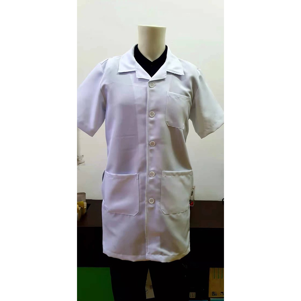 LabCoat/white Coat/ Jubah Makmal,short sleeve and long sleeve (unisex ...