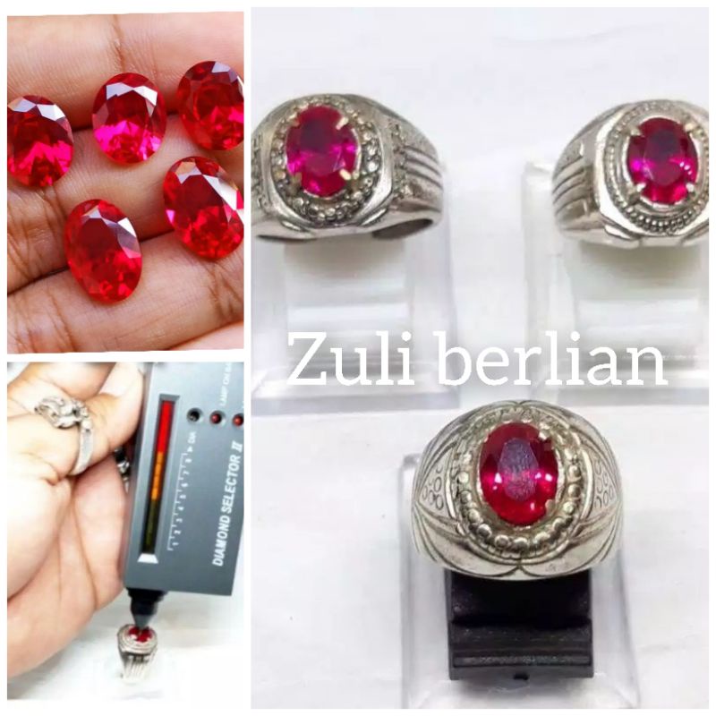 MERAH Bangkok cutting siam Red Stone Ring | Shopee Malaysia