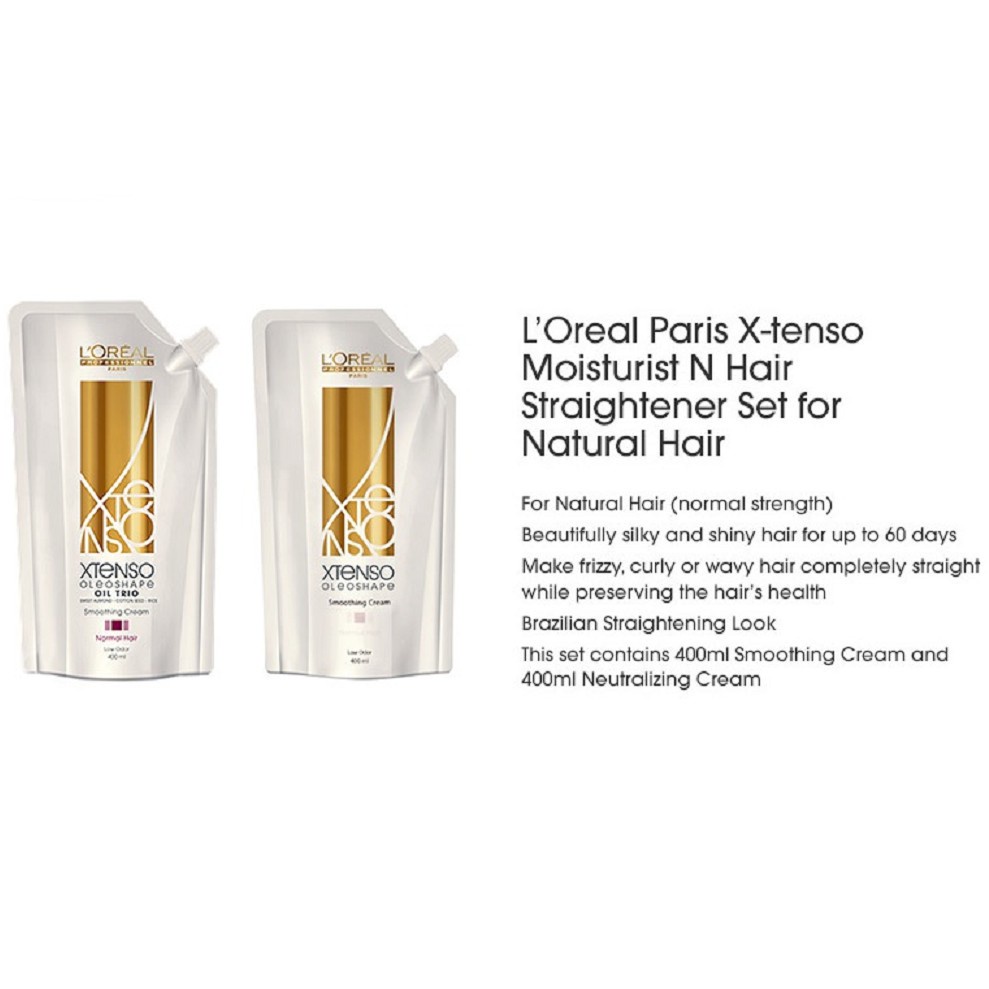 Loreal X-tenso Oleoshape Oil Trio Rebonding Cream ( 400ml ) + Neutralizing Cream ( 400ml ...