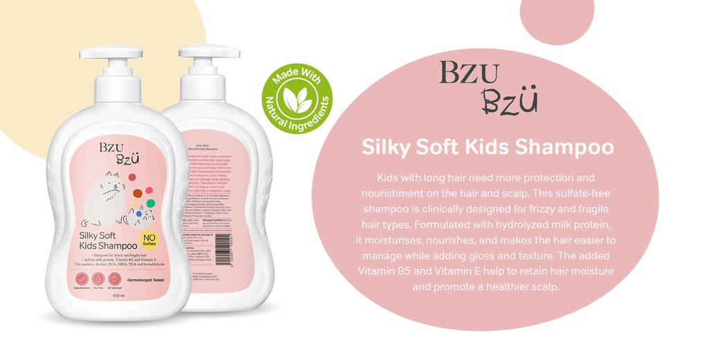 BZU BZU Silky Soft Kids Shampoo Bundle Deal (600ml) | Shopee Malaysia
