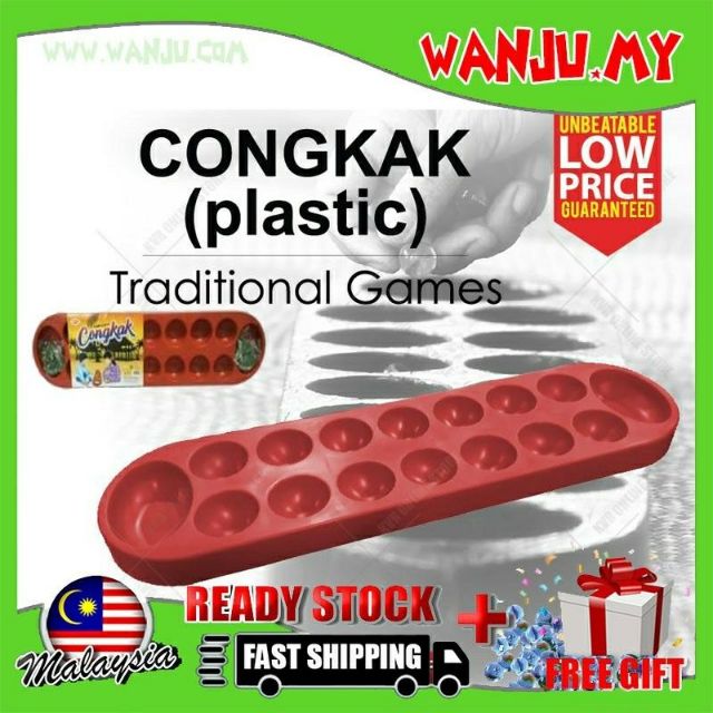 READY STOCK MALAYSIA TRADITIONAL GAMES PLASTIC CONGKAK WITH FREE 2PACK ...
