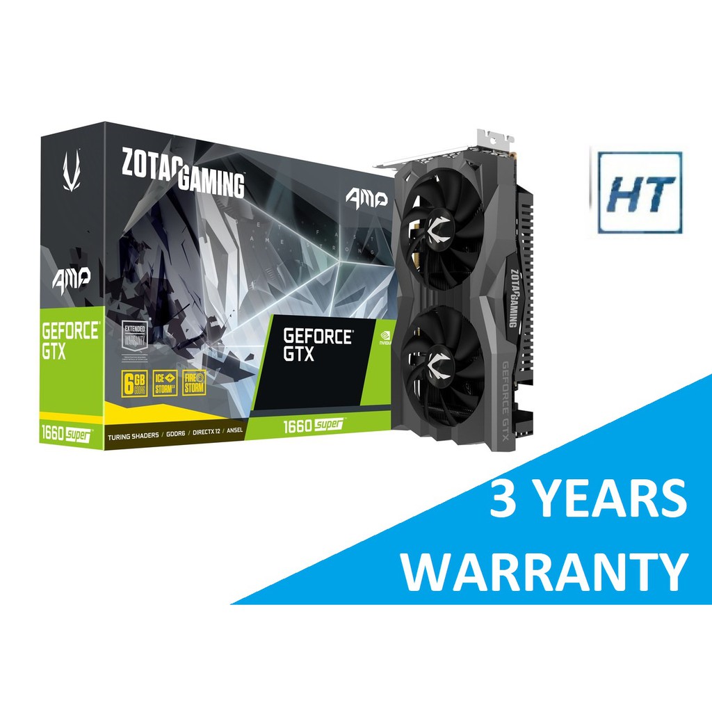 ZOTAC GTX 1660 Super AMP 6GB DDR6 192bit Gaming Geforce Nvidia Graphic ...