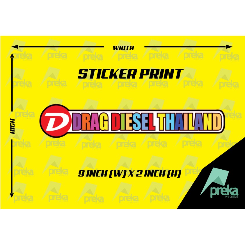 CUSTOM STICKER DRAG DIESEL THAILAND DESIGN | Shopee Malaysia
