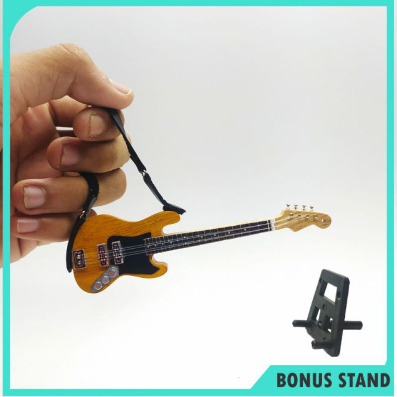 Miniature bass fender telecaster plus special strap | Shopee Malaysia