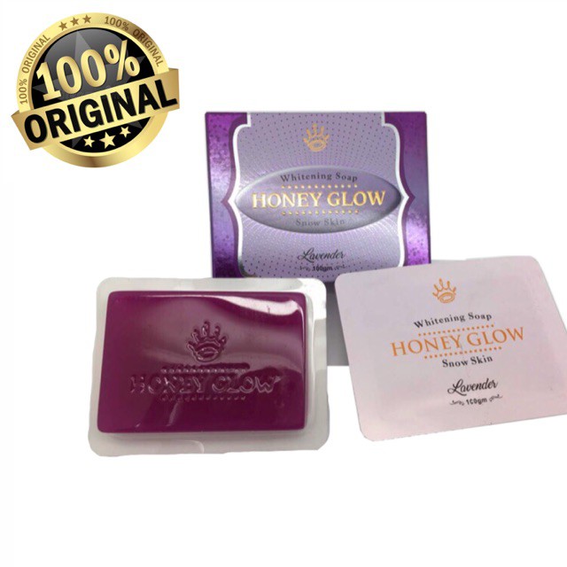 HONEY GLOW Beauty Soap Snow Skin Lavender 100gram (pek baru) | Shopee ...