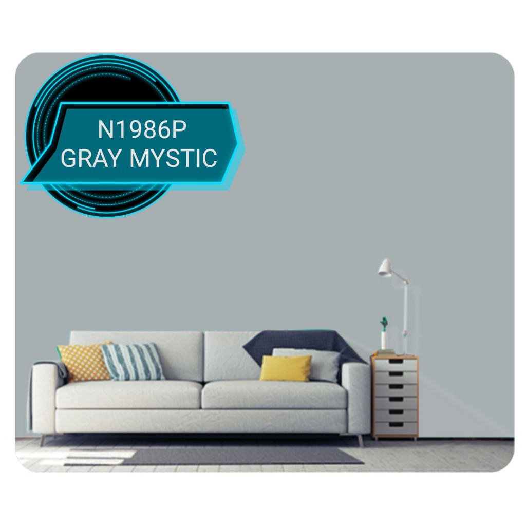 NIPPON Interior Paint Q-Glo 5 liter - N1986P GRAY MYSTIC | Shopee Malaysia