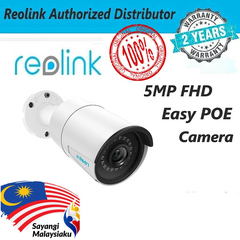Reolink RLC-410 5MP PoE Security IP CCTV Camera 5MP Super HD, Easy PoE ...