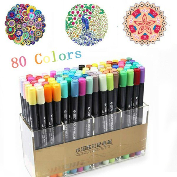 80 new colors of adults and children marker pen（12pcs） | Shopee Malaysia