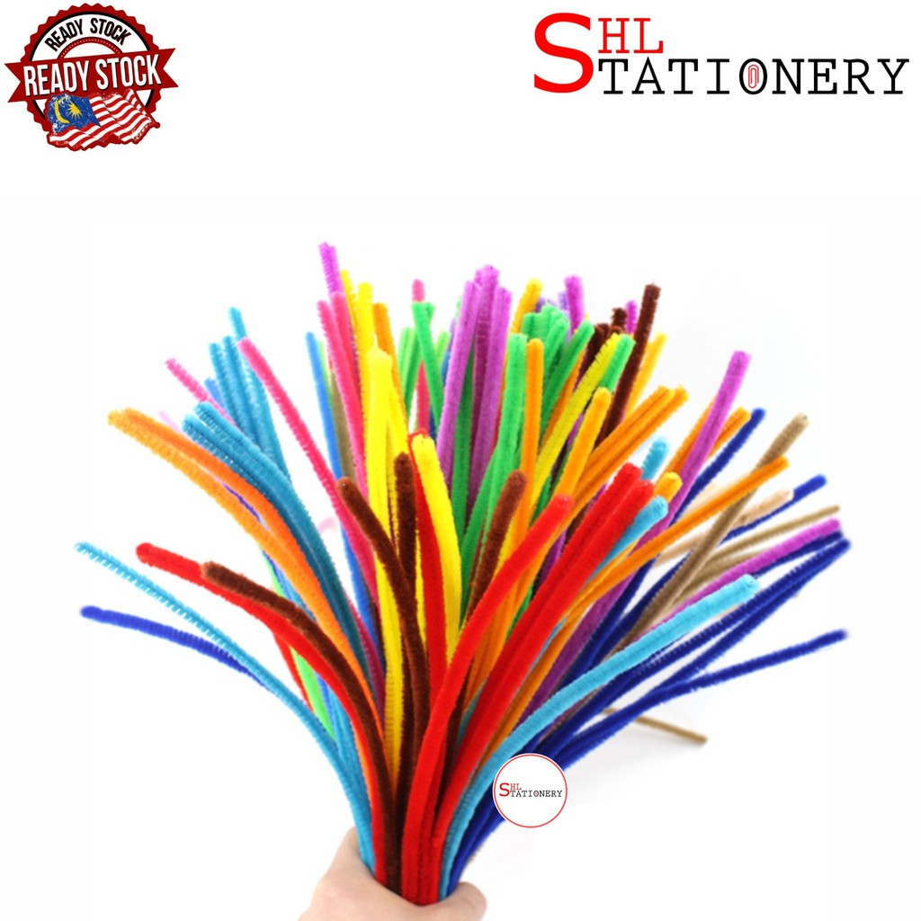 Colour Hairy Root Strips Twisted Sticks Velvet Stick / Chenille Stems ...