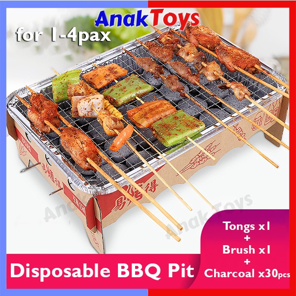 Disposable Barbecue BBQ Pit Indoor Outdoor Small Picnic Portable ...