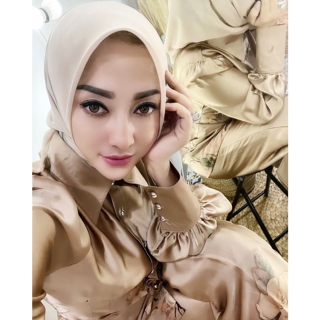 Daily FORMAL SILK SATIN PREMIUM FATIRA FLOWER BY JULIANA | Shopee Malaysia