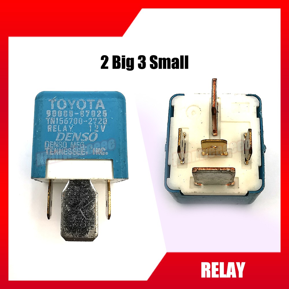 Toyota Denso Relay 5 Pin 12V (2 Big 3 Small 2B3S) | Shopee Malaysia