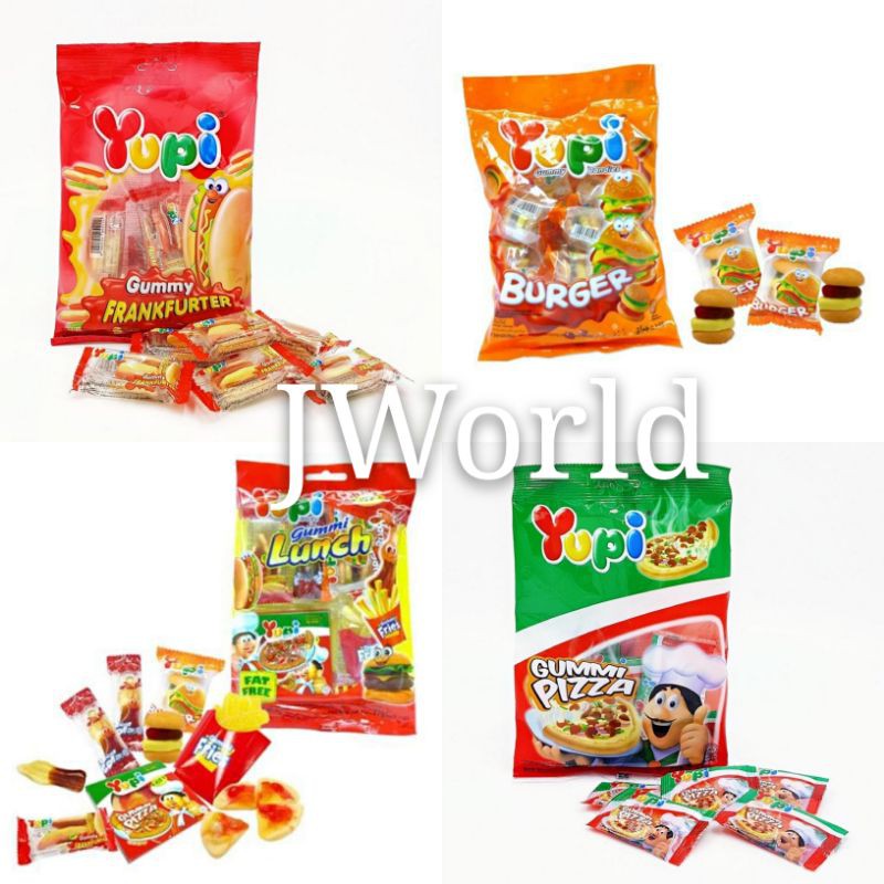 PKT YUPI GUMMY 77~96G (BURGER / FRANKFURTER / PIZZA / LUNCH) HALAL ...