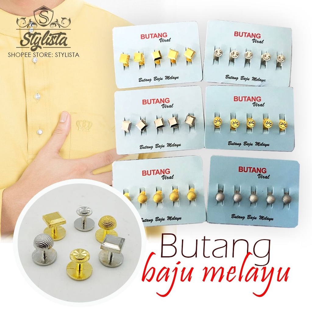 Butang Kerongsang Pin Baju Melayu Lelaki Eksklusif Premium Simple Plain ...