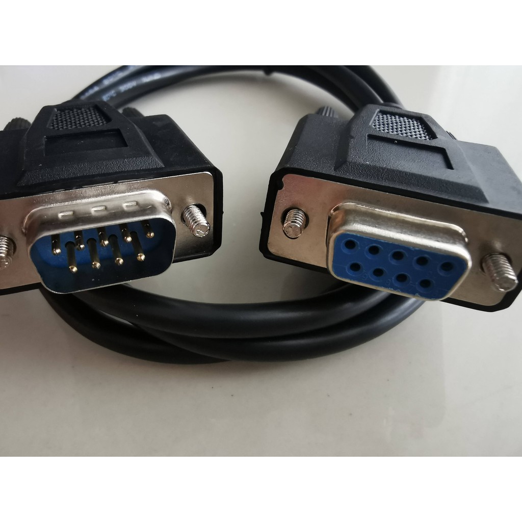 SERIAL COM CABLE RS232 9 PIN FEMALE TO 9 PIN MALE CONNECTOR | Shopee ...