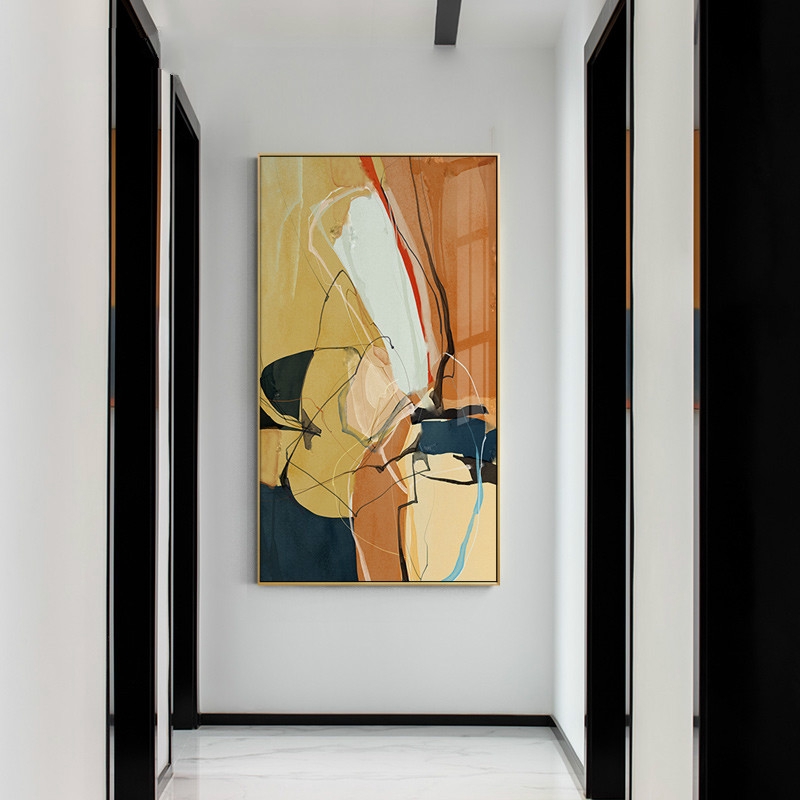 Modern Abstract Entrance Decorative Painting Nordic Light Luxury Canvas ...