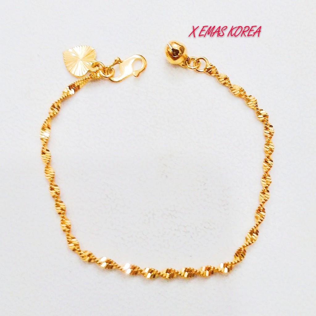 Rantai Tangan Gila2 Budak Dewasa Emas Bangkok Bracelet Golden Plated Free Cop Shopee Malaysia