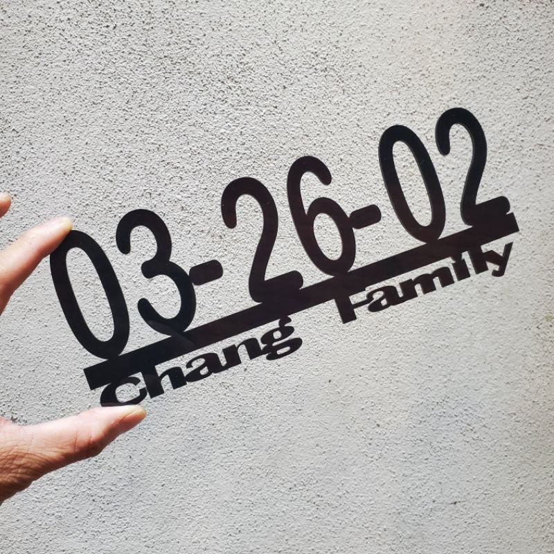 House Number Plate / Nombor Rumah / Acrylic Sign Signage / No .Plat ...