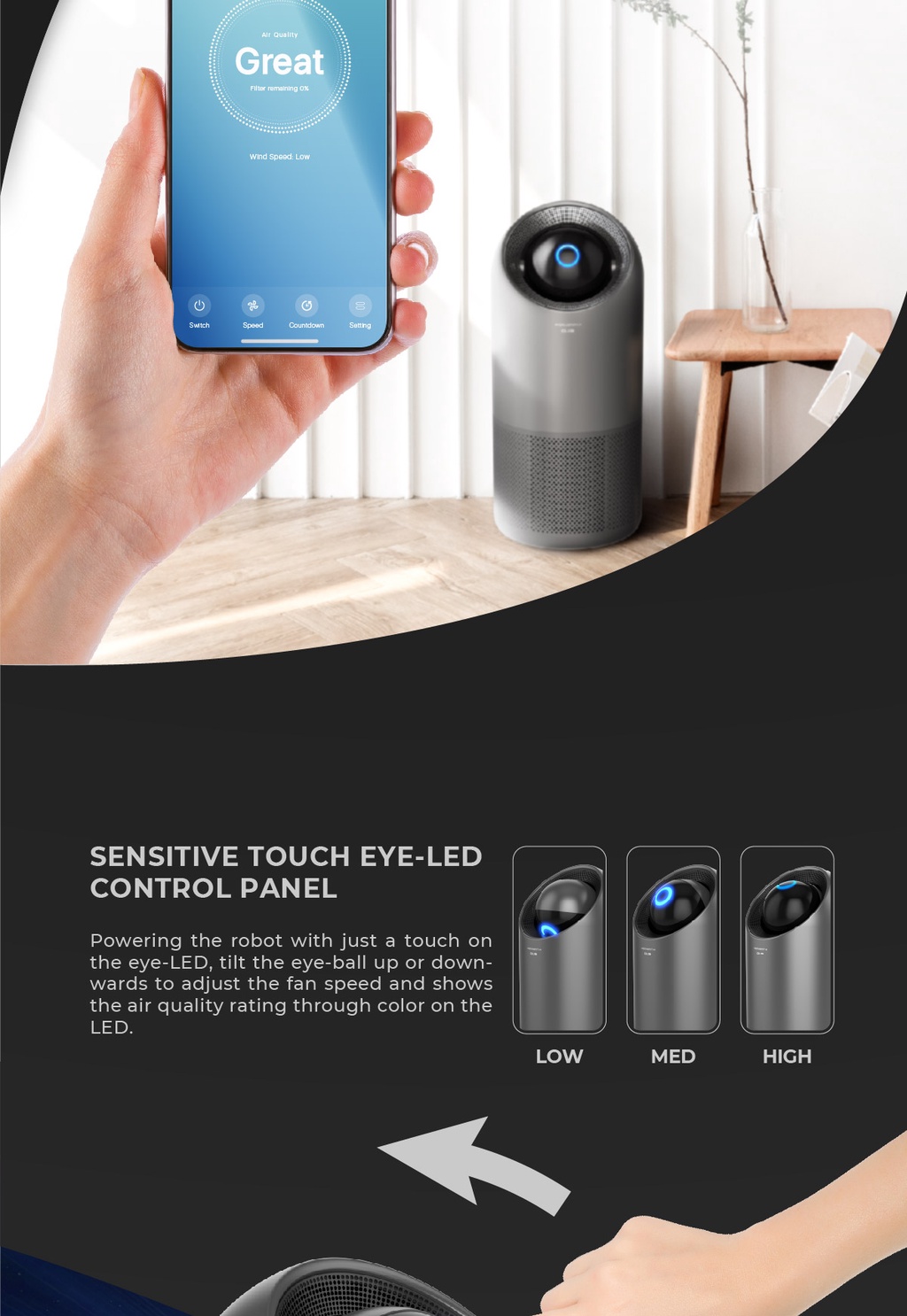 PerySmith Smart Air Purifier Ai Series Ai13 | Shopee Malaysia