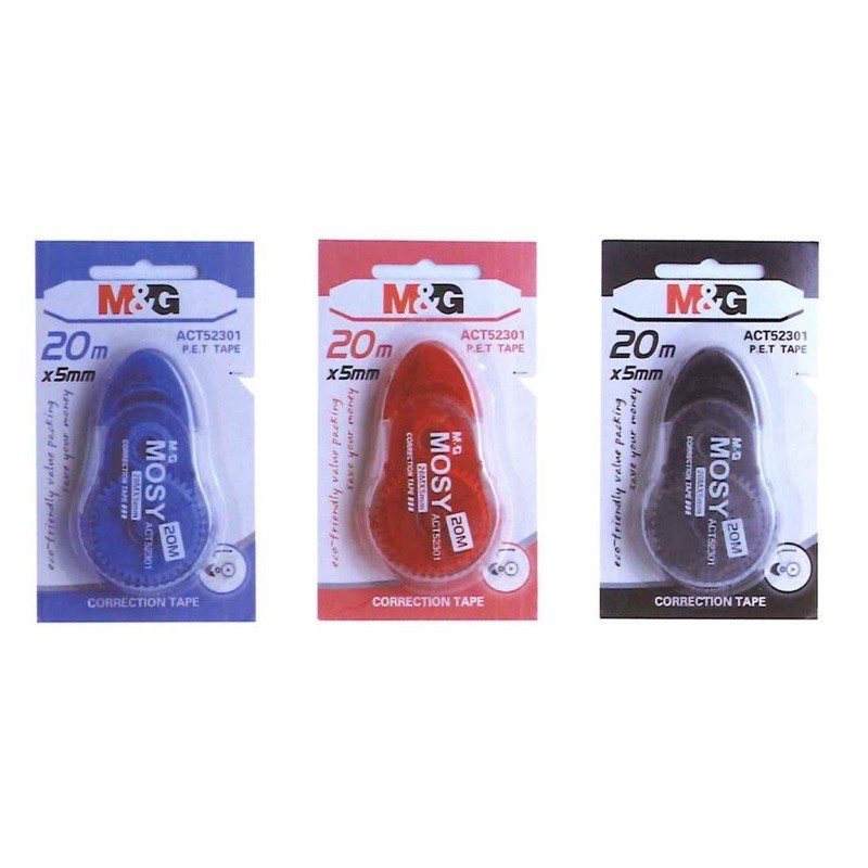M&G Mosy Correction Tape ACT-52301 20M x 5MM (Random Colour) | Shopee ...