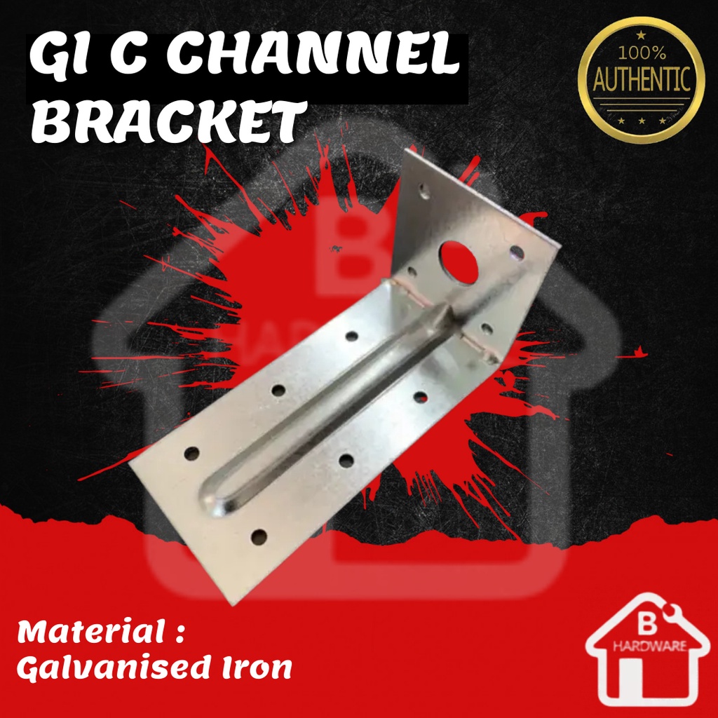 2" x 4" x 1.5mm Galvanized Iron (GI) L Bracket/ L Bracket Besi Atap ...