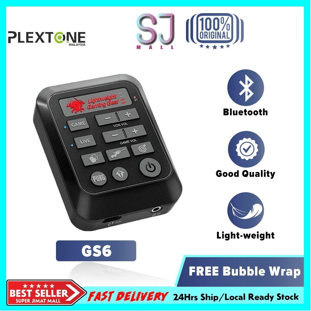 Plextone GS6 Game Live Sound Card Mixer Streaming with 3.5mm Interface ...
