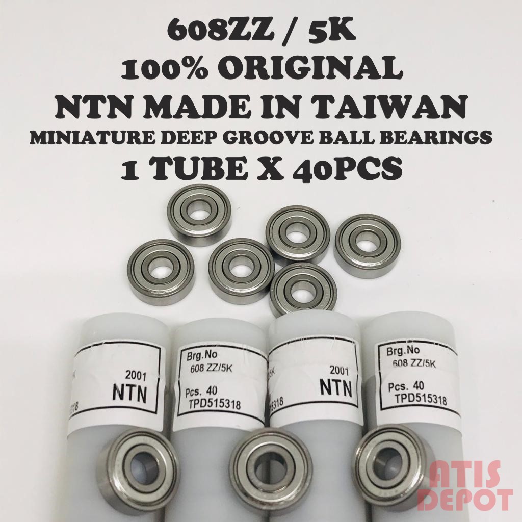 NTN 608 ZZ ( 8 x 22 x 7 ) 100% ORIGINAL Shielded Type Miniature Deep ...