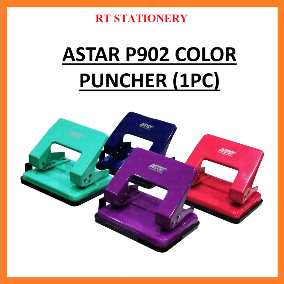 Astar Colour Puncher P902 / Double Two Hole Puncher Paper Punch Penebuk ...