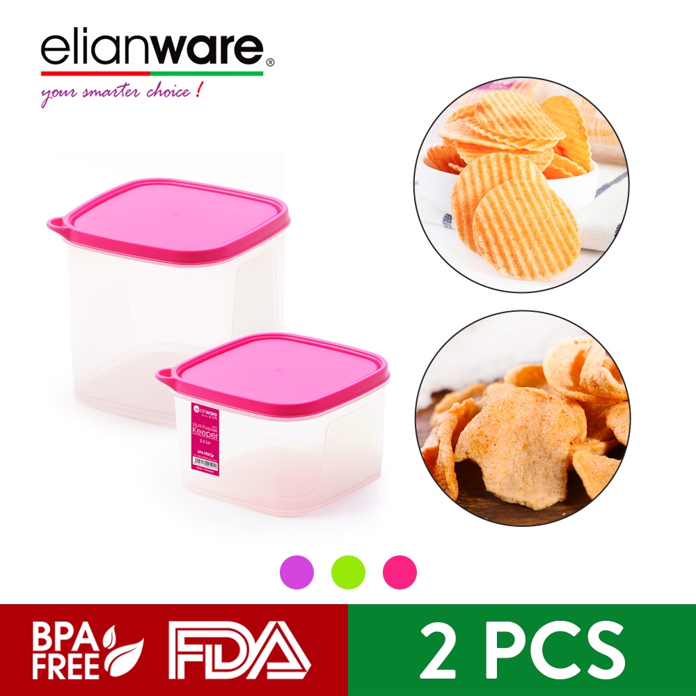 Elianware BPA Free Multipurpose Large Square Airtight Food Storage ...